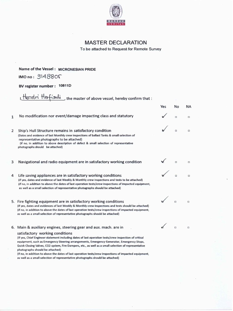 Master Declaration | PDF