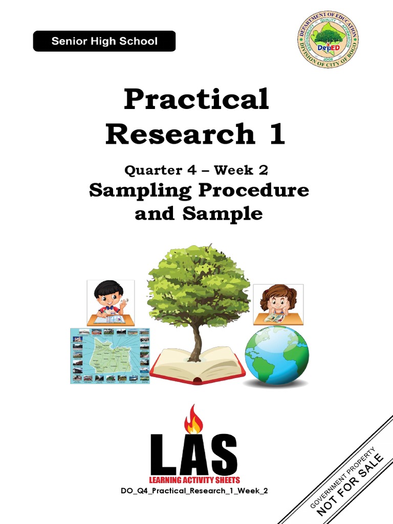 SCIENCE SHS APPLIED PRACTICAL RESEARCH 1 Q4 WK2 - Sampling Procedure ...