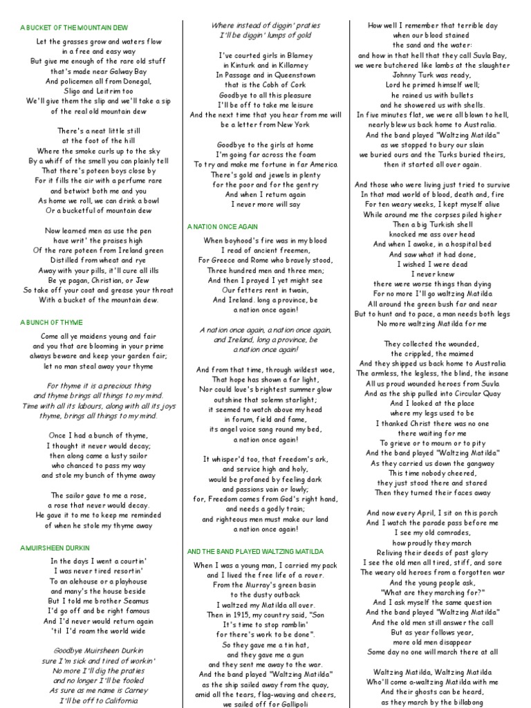 Songbook | PDF | Entertainment (General) | Nature