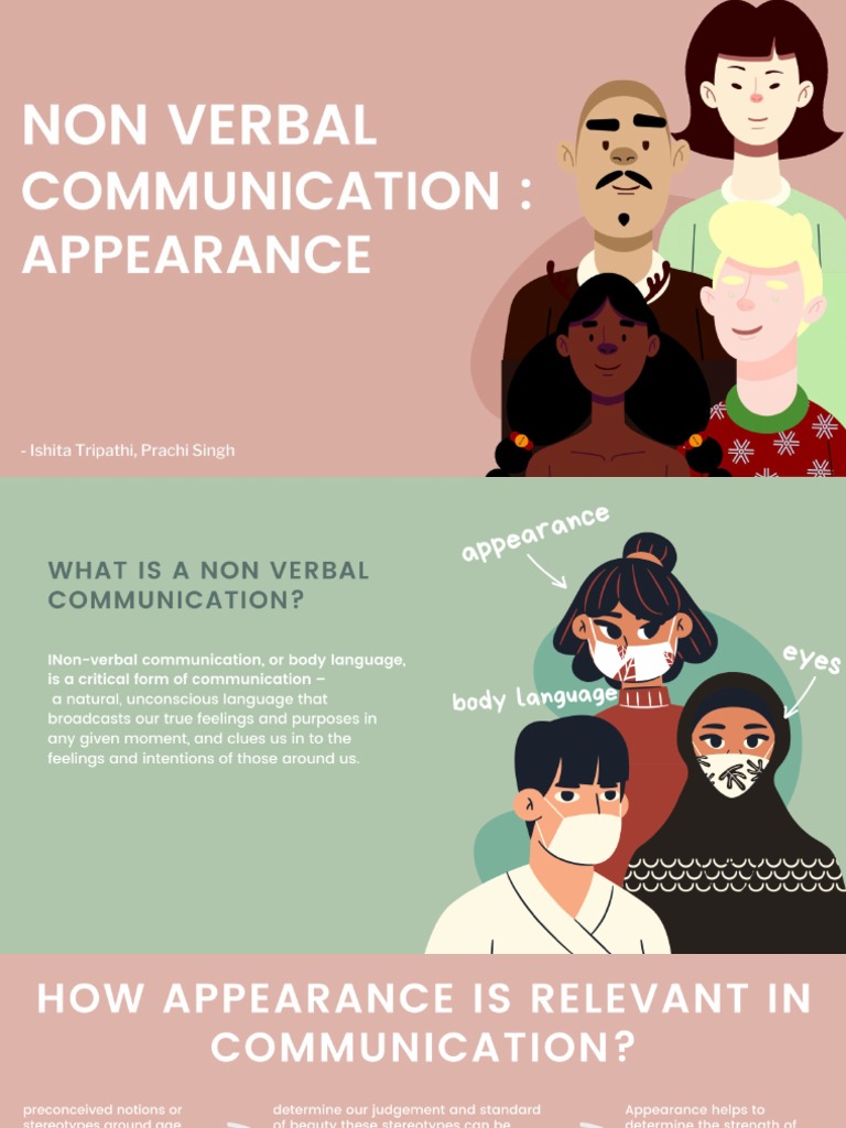 Non Verbal Communication - Appearance | PDF