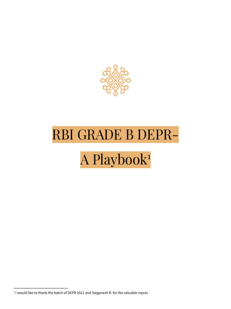 Rbi Grade B Depr Analysis and Pyqs | PDF | Economics | Heteroscedasticity