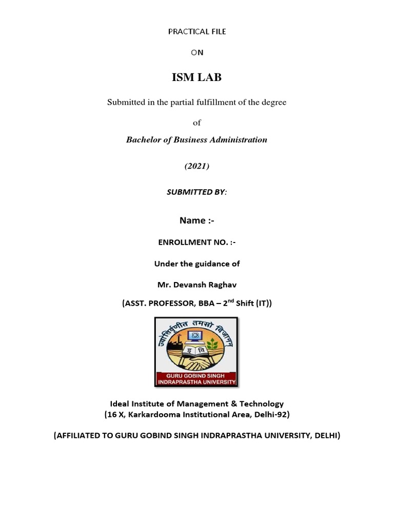 Ism Lab Practical File Format | PDF | Software Engineering | Data ... Ism Lab Practical File Format | PDF | Software Engineering | Data ...