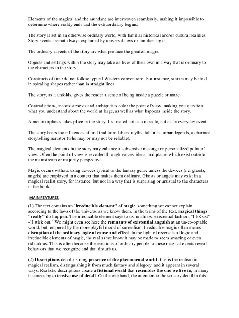 Understanding Magical Realism Elements | PDF | Young Adult
