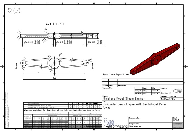 Horizontal Beam Engine with Centrifugal Pump | PDF | Applied And ...