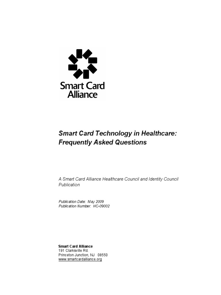 Smart Card Technology in Healthcare FAQ FINAL 052709 | PDF | Smart Card ...