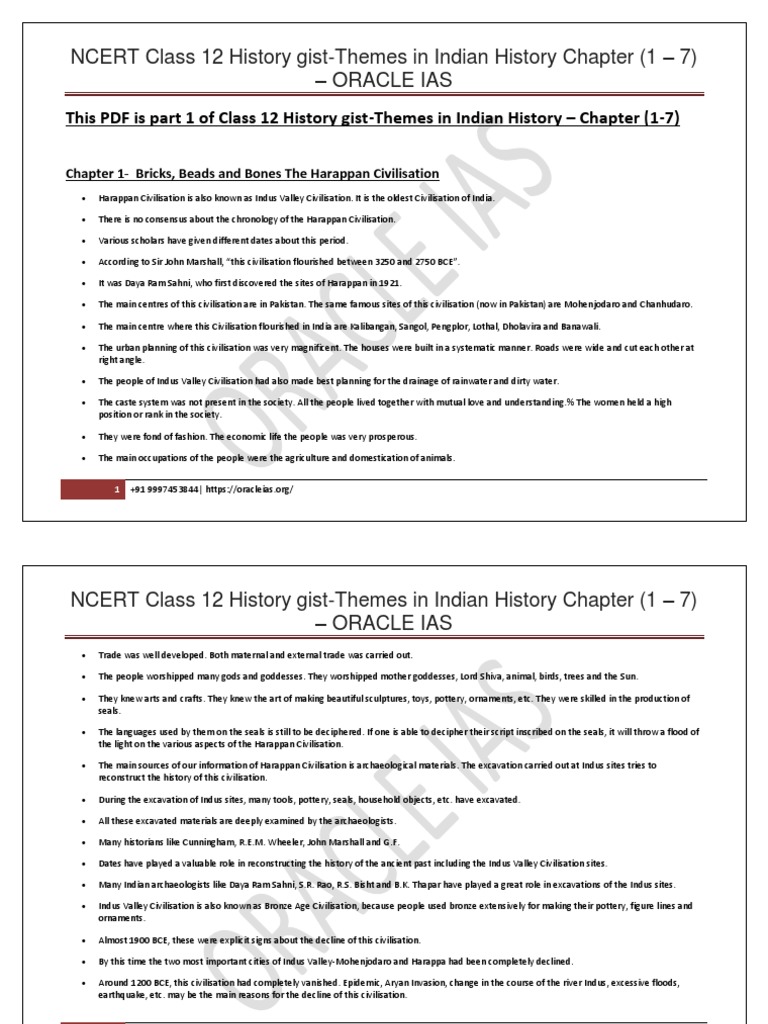 Class 12 History NCERT Summary - Part 1 | PDF | Gautama Buddha | Ashoka