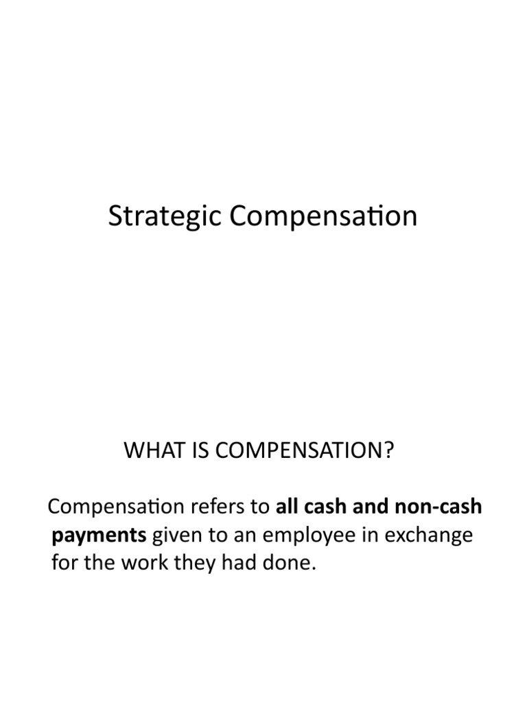 Strategic Comp | PDF | Employment | Salary