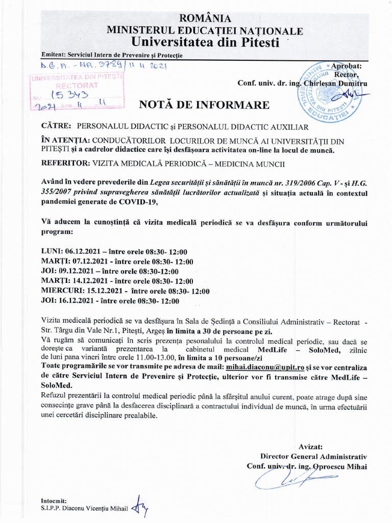 Nota de Informare 1 | PDF