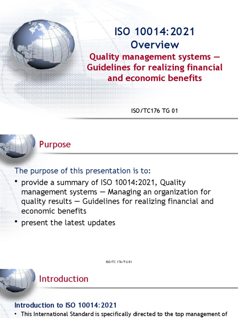 ISO 10014 2021 Revision Overview - Realizing Financial and Economic ...