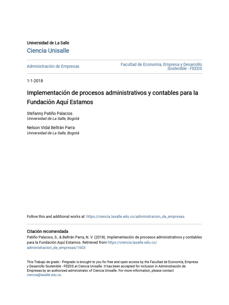 Implementación de Procesos Administrativos | PDF | Contabilidad ...