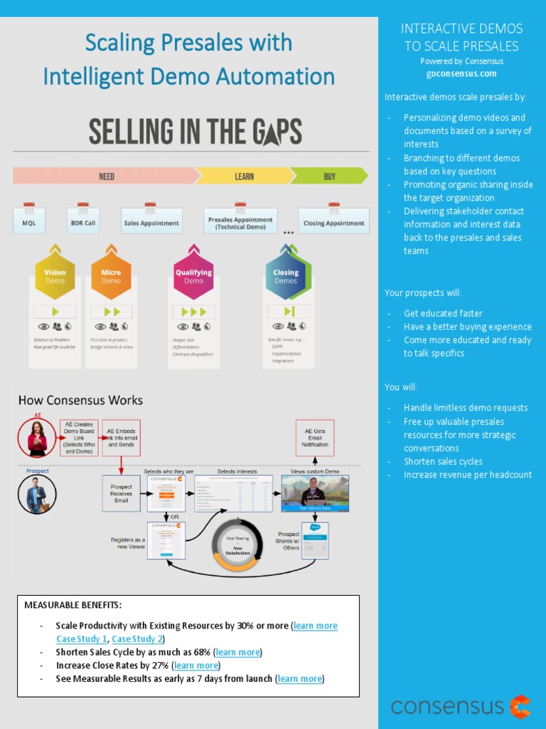Consensus One-Pager - Scaling Presales | PDF | Business | Computing