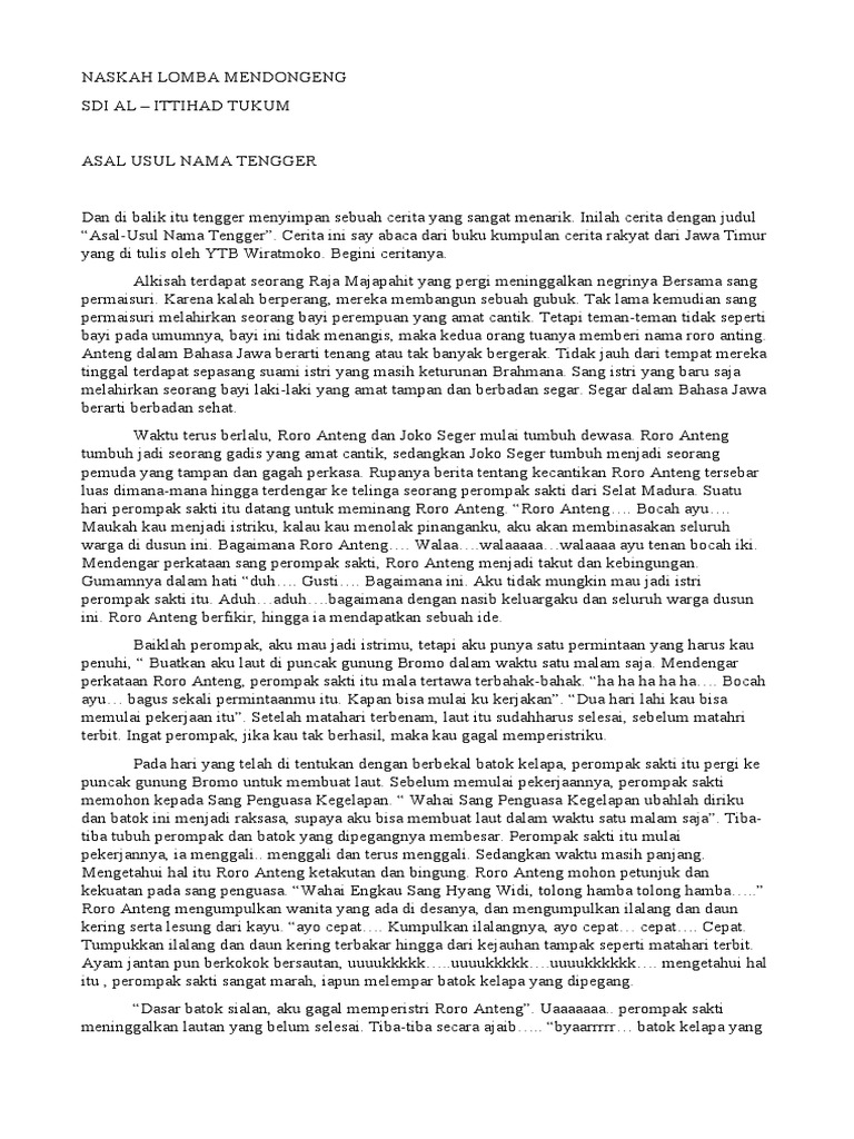 Naskah Lomba Mendongeng | PDF