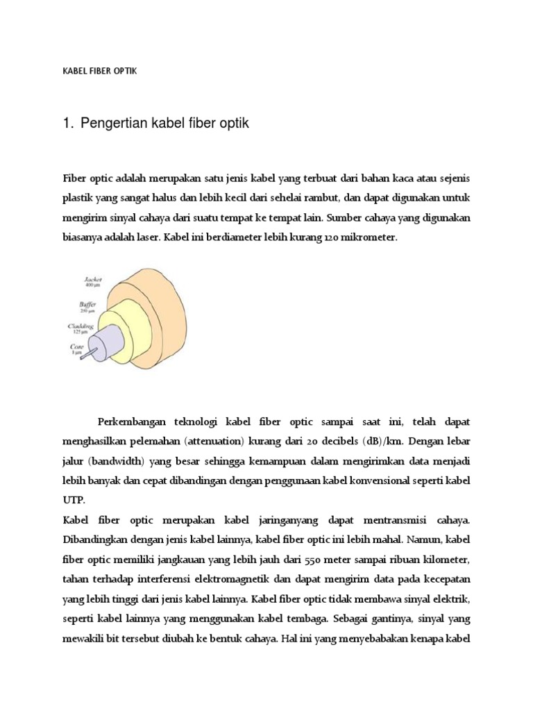 Kabel Fiber Optik | PDF