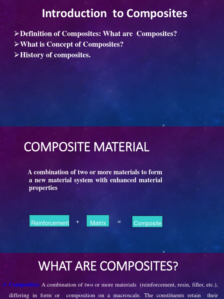 Lecture 1, 2-Introduction of Composites | PDF | Composite Material | Fibers