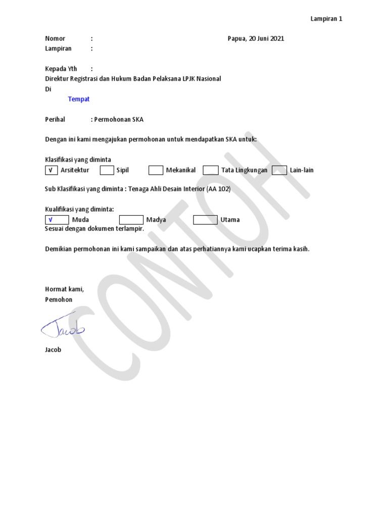 Simulasi Pengisian Form Permohonan Ska | PDF