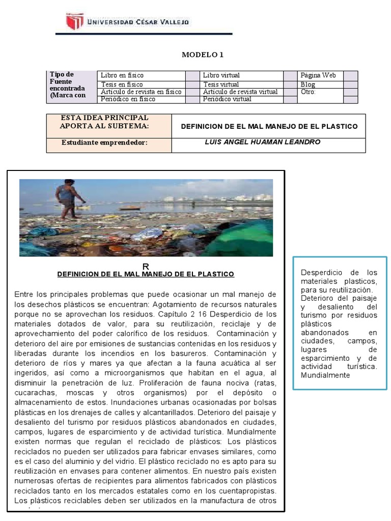 Competencia Comunicativa Sumillado | PDF | El plastico | Residuos
