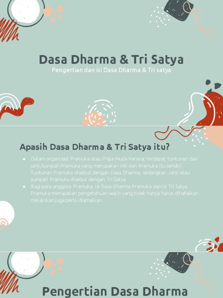 Materi Dasa Dharma & Tri Satya | PDF