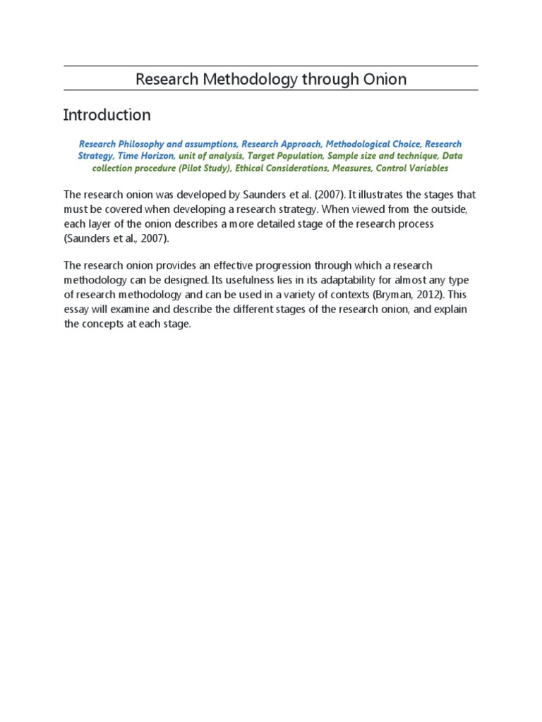 Research Onion | PDF | Epistemology | Reality