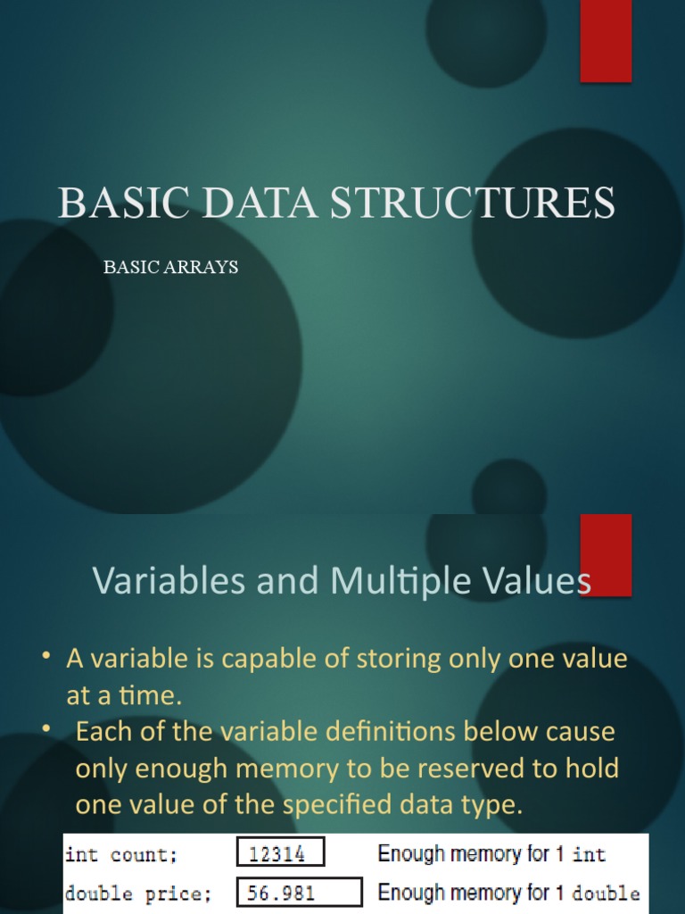 Ch4 Arrays Lec1 | PDF | Array Data Type | Data Type