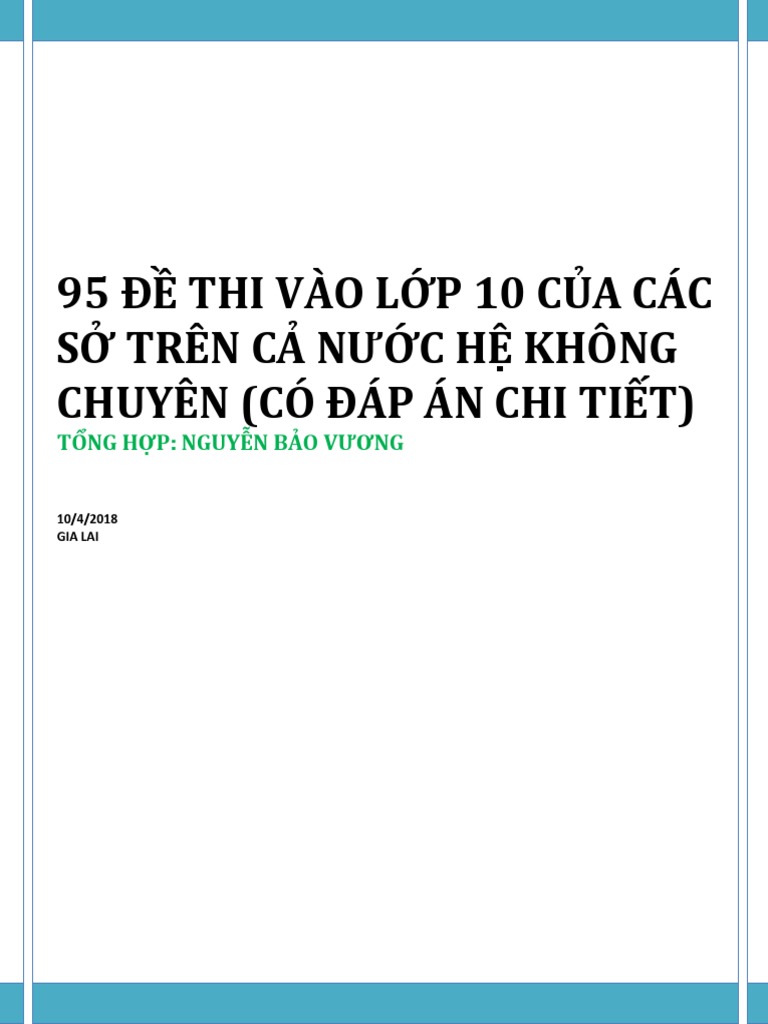 Cac de Luyen Thi | PDF