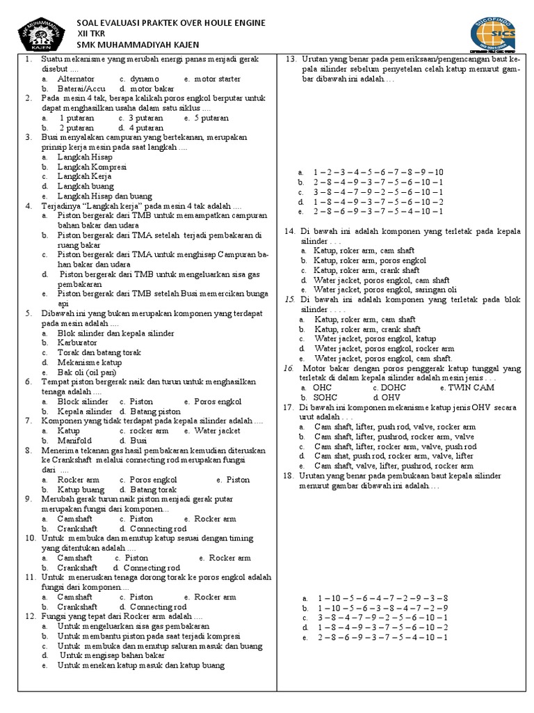 Soal Over Houle Engine | PDF
