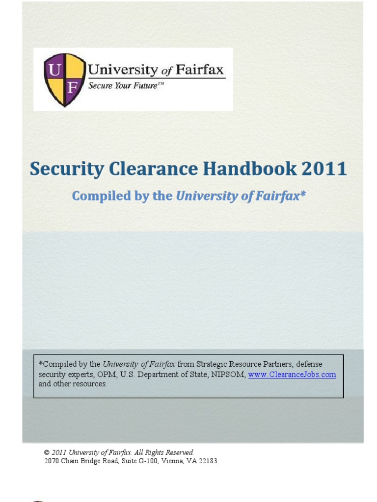 Security Clearance Handbook | PDF | Security Clearance | Classified ...