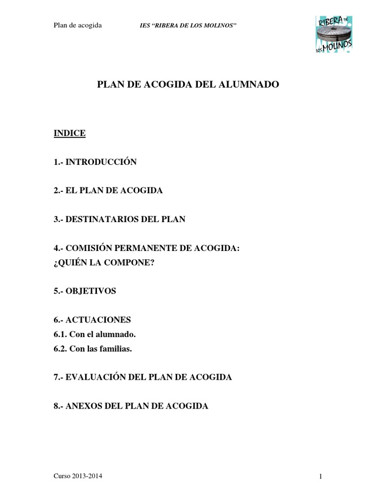 Plan de Acogida | PDF | Evaluación | Educación primaria