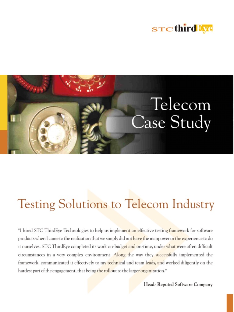 Telecom Case Study: Testing Solutions To Telecom Industry | PDF