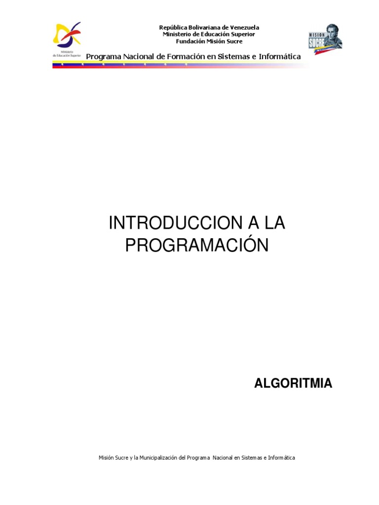 Introduccion A La Algoritmia Trayecto1 | PDF | Algoritmos | Lenguaje de programación
