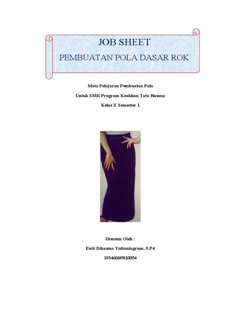 Pembuatan Pola Dasar Rok SMK | PDF | Seni