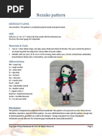 Nezuko Amigurumi Crochet Pattern | PDF | Crochet | Amigurumi
