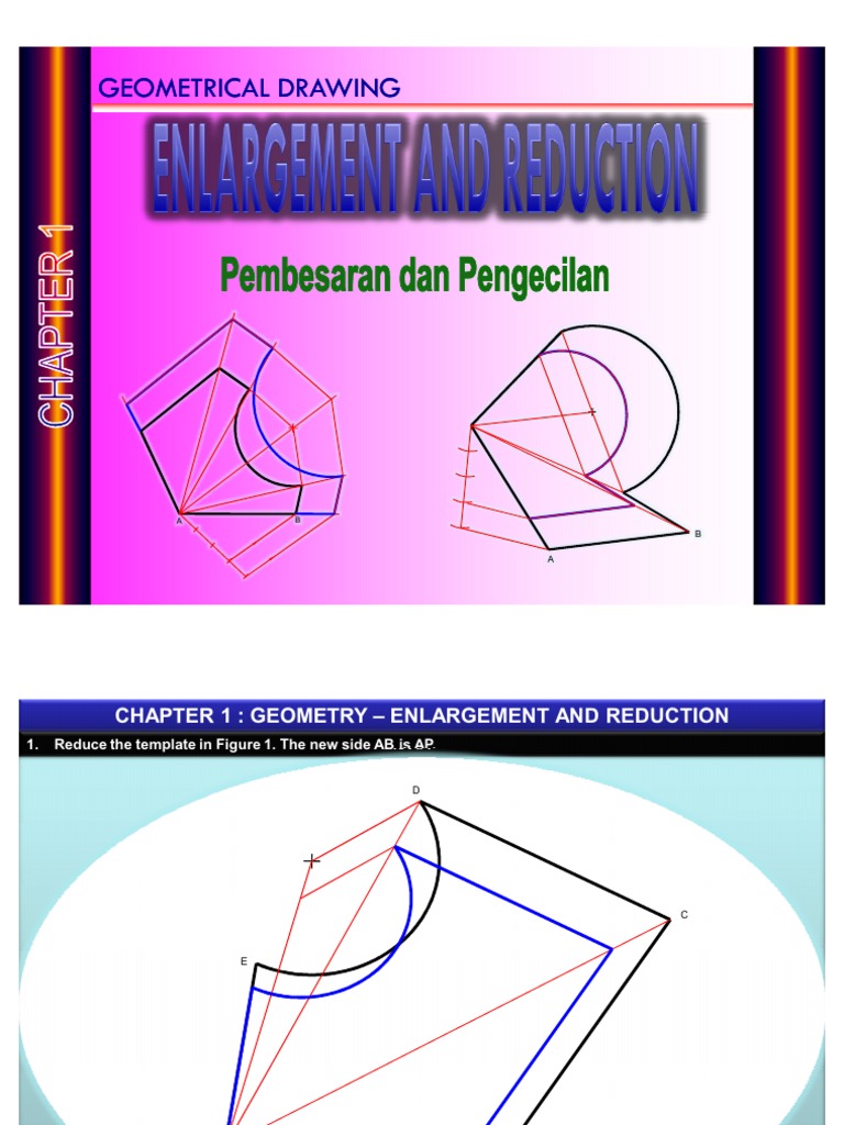Geometry: Enlargement and Reduction | PDF