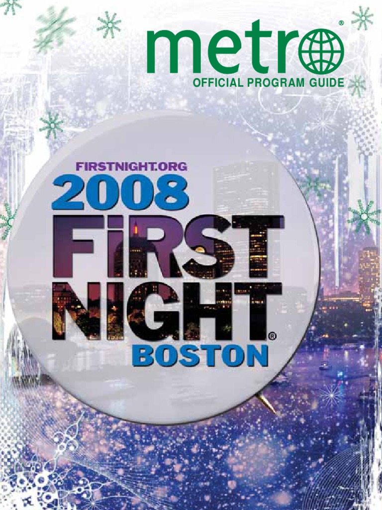 First Night Program Guide | PDF | Boston | Library And Museum