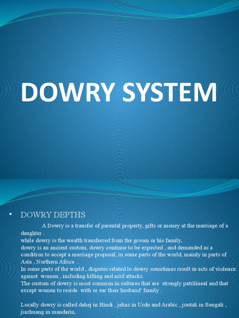 Dowry System | PDF | Social Institutions | Justice