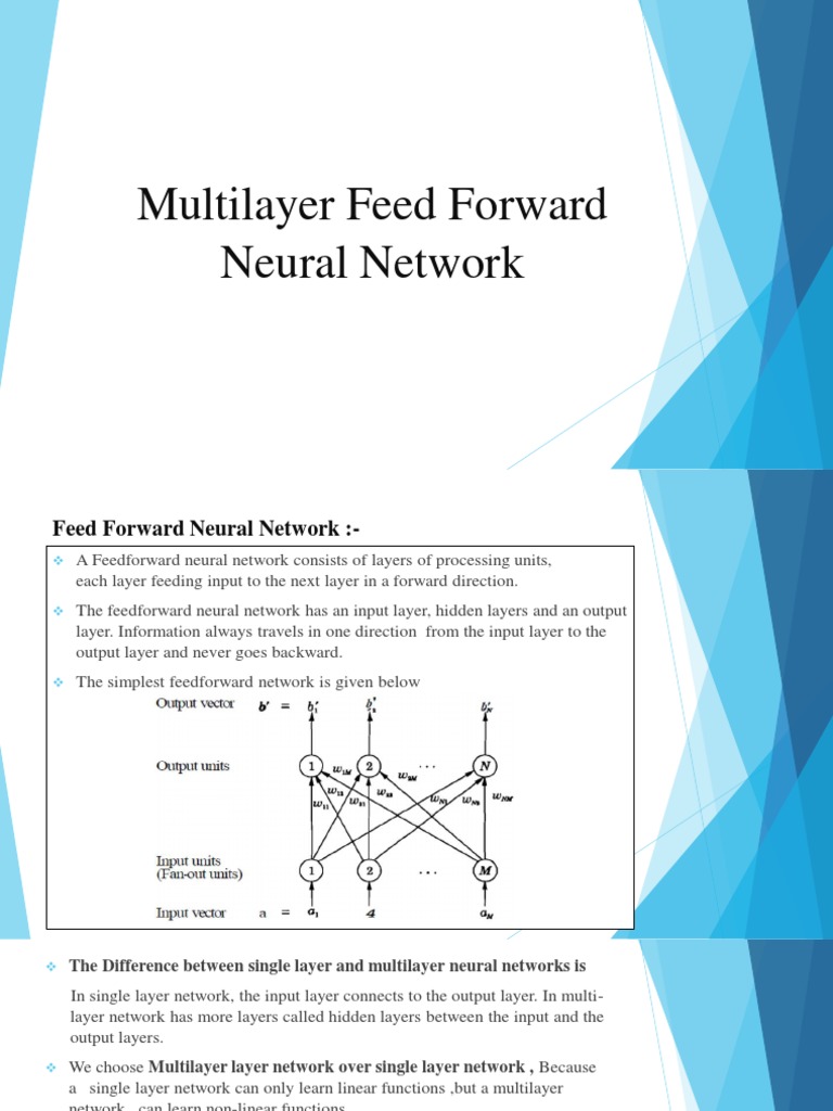 Multilayer Feed Forward Neural Network | PDF | Artificial Neural Network | Statistics