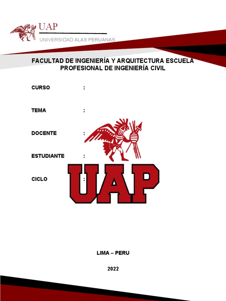 Caratula Uap Modelo Word | PDF