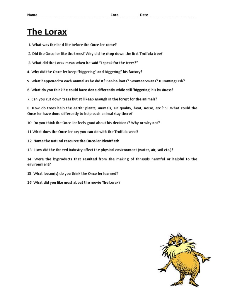 Película de el Lorax | PDF