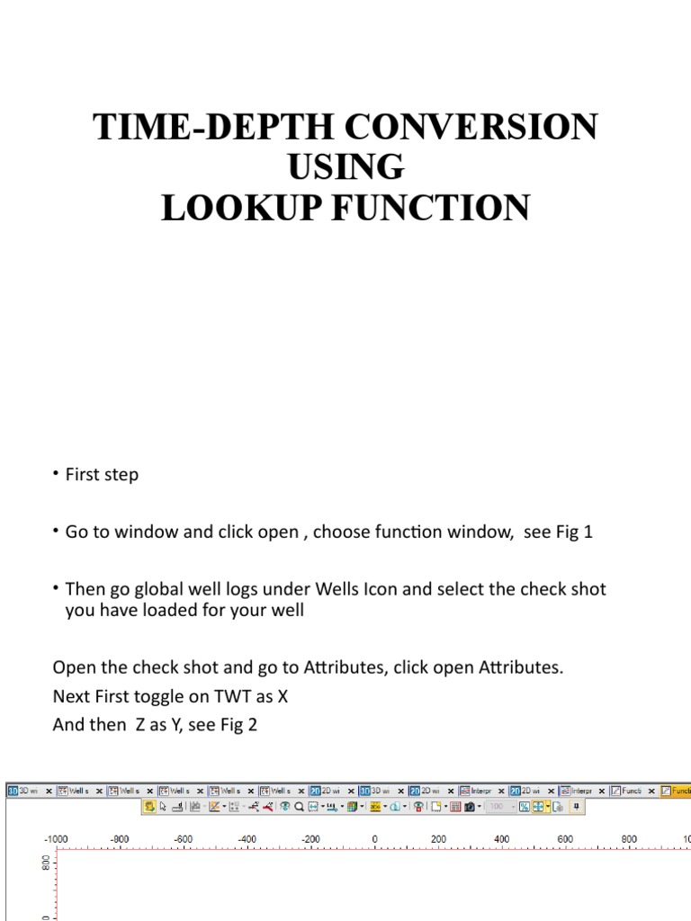 Time-Depth Conversion Using Lookup Function | PDF