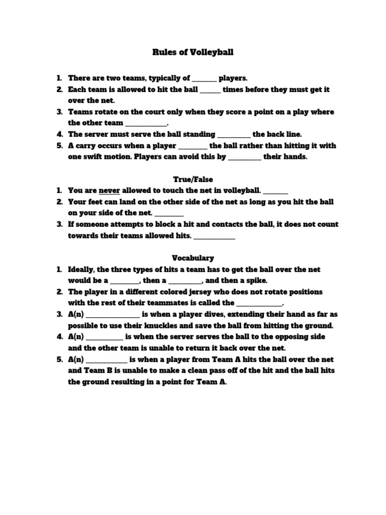Rules Handout | PDF