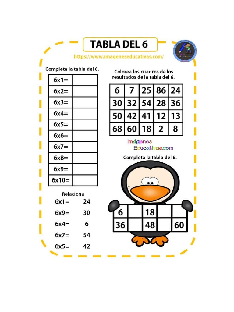 Tabla Del 6 y 7 | PDF