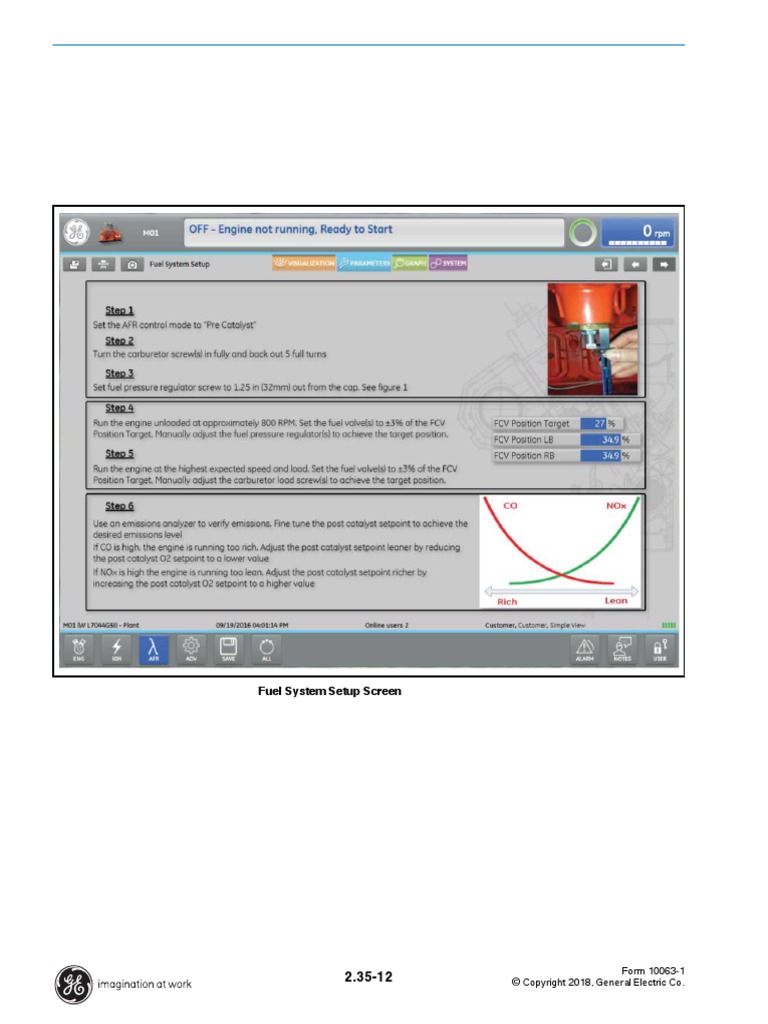 Fuel System Setup Screen: Form 10063 1 | PDF