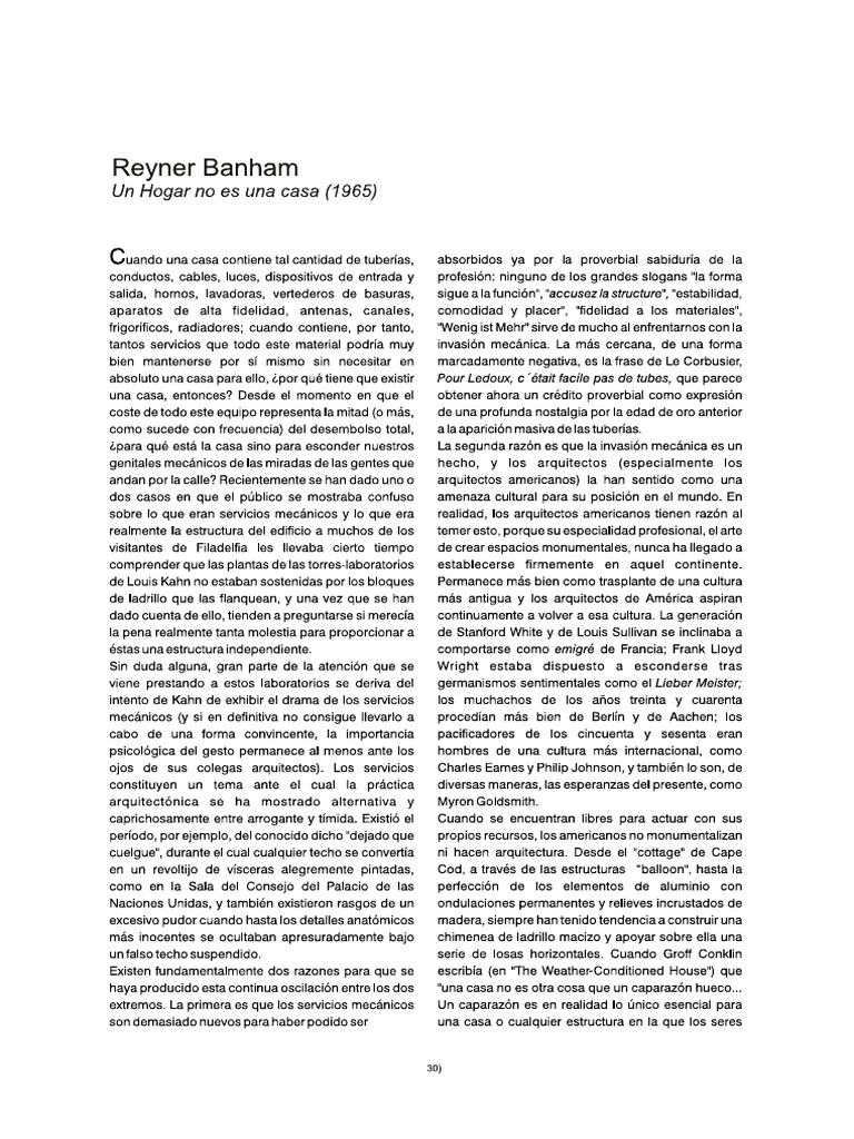 3 R. Banham - Un Hogar No Es Una Casa | PDF