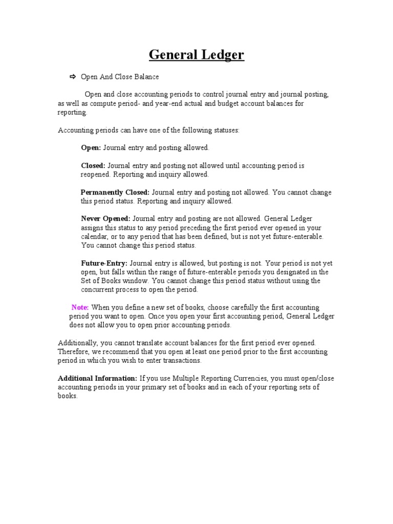 General Ledger NOTES | PDF | Debits And Credits | Economies