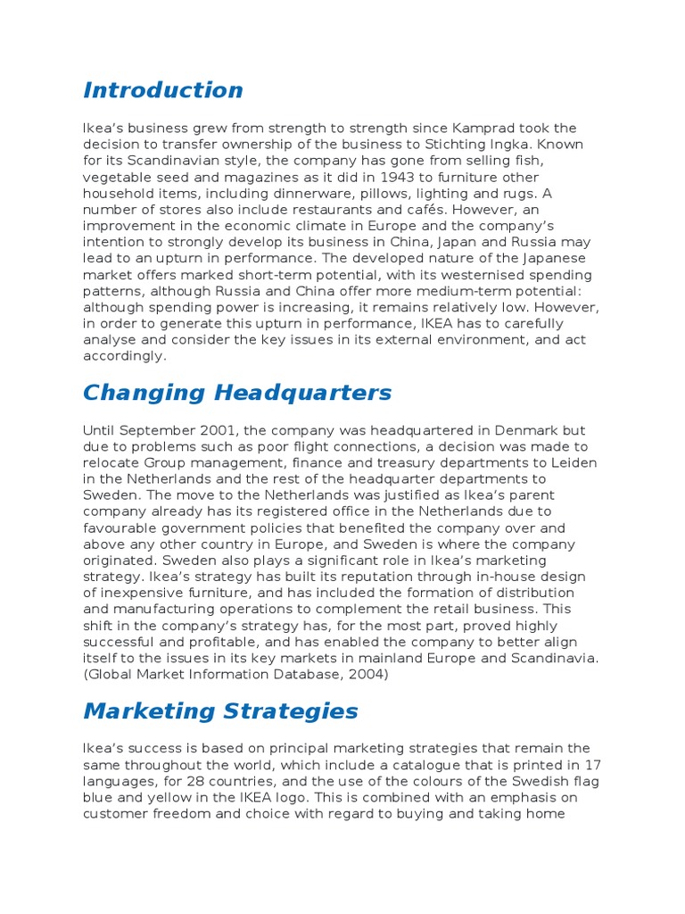 Ikea Case Study | PDF | Business | Economies