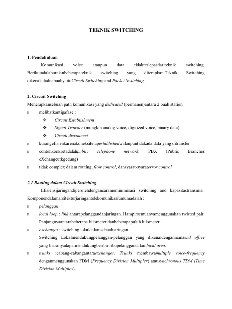 Teknik Switching | PDF