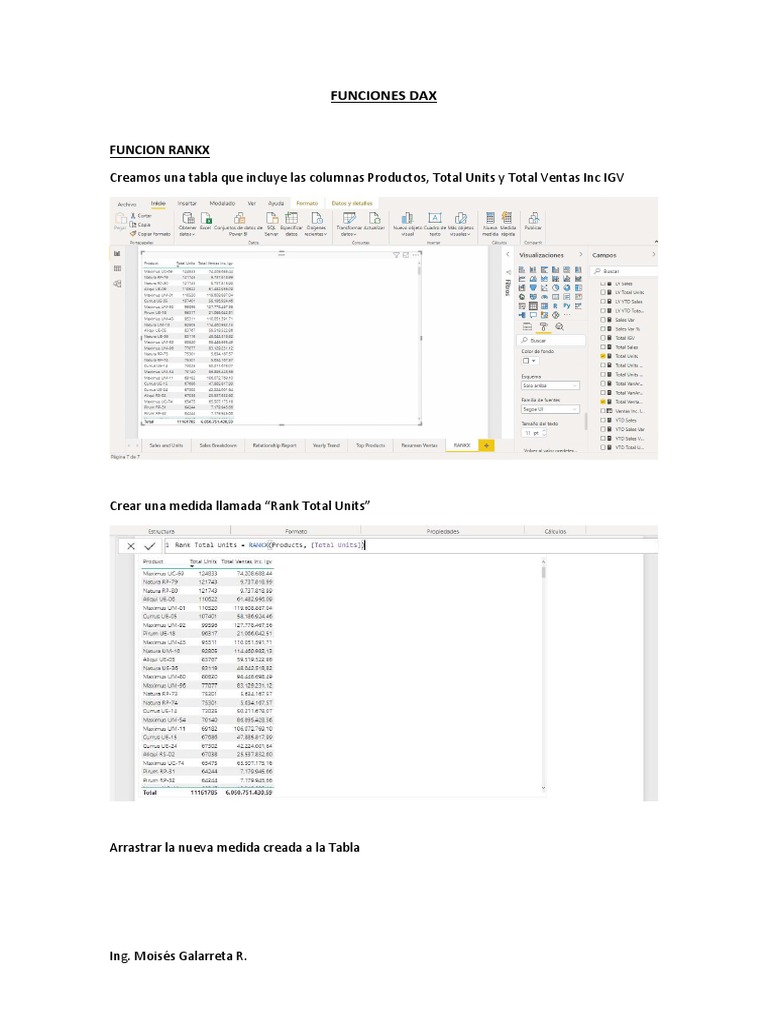 Funciones Dax Avanzadas | PDF | Matriz (Matemáticas) | Ventana (informática)