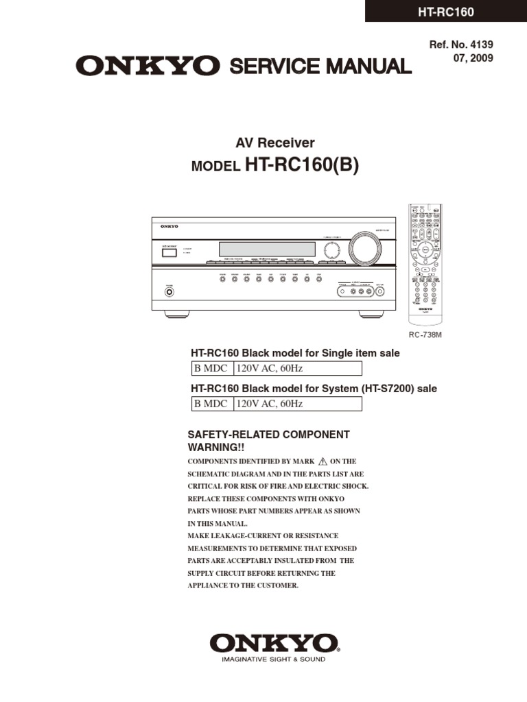 Service Manual: HT-RC160 (B) | PDF | Audio Engineering | Information ...