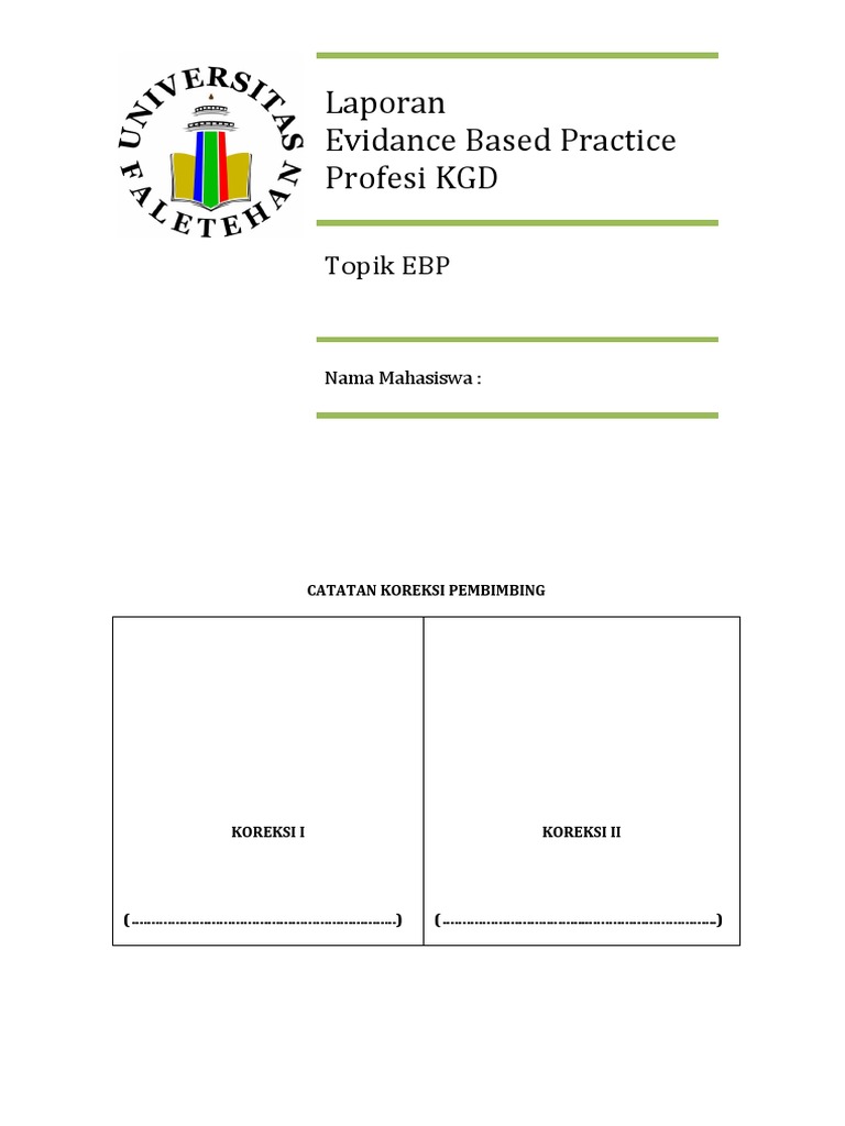Format Template Evidance Based Practice | PDF