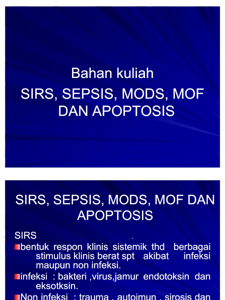 Sirs, Sepsis, Mods, Mof Dan | PDF