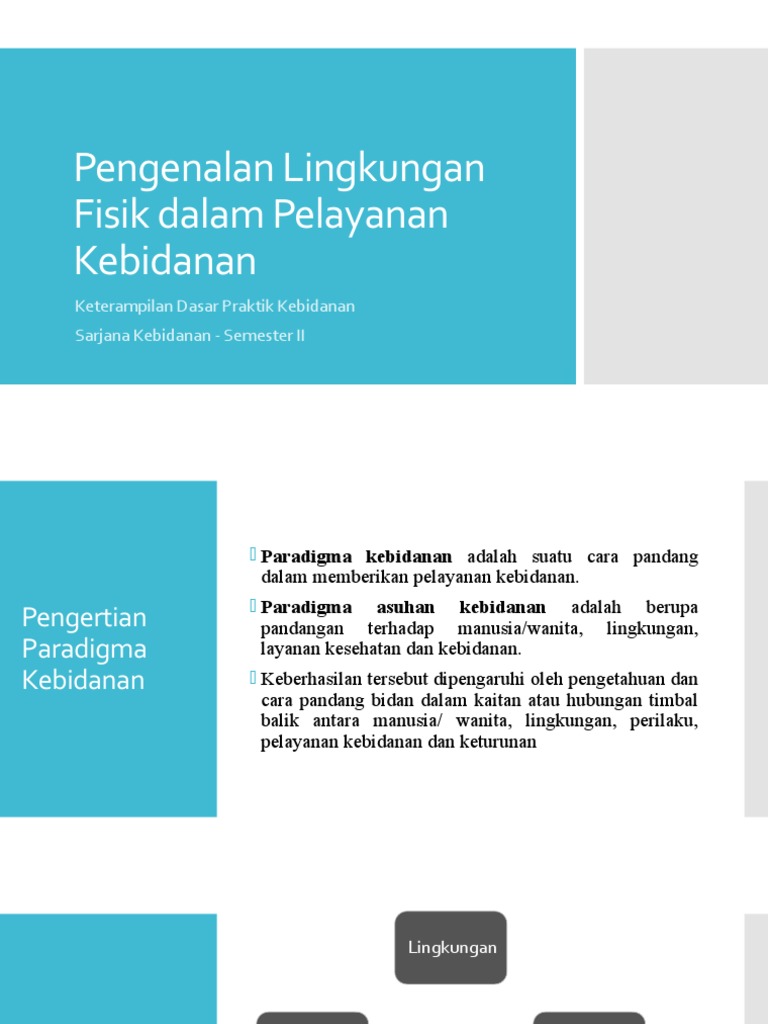 4) Pengenalan Lingkungan Fisik Dalam Pelayanan Kebidanan | PDF
